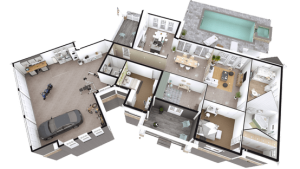 What is a Rendered Floor Plan | Cedreo