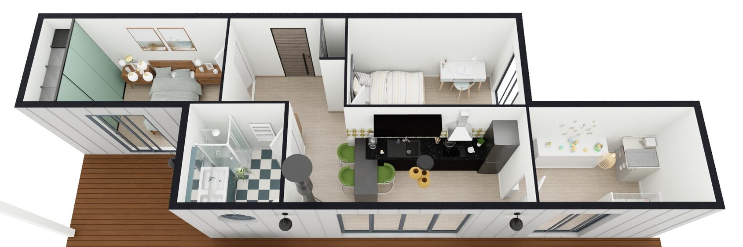 Container Home Master Bedroom 3 Bedroom Container Home Plans